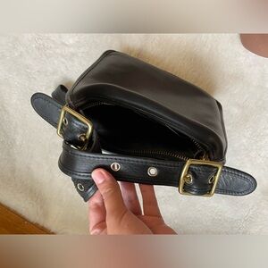 Coach | Bags | Coach Vintage Legacy Zip Black Handbag Shoulder ...